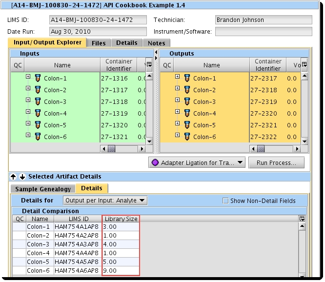Update UDF/Custom Field Values for a Derived Sample Output