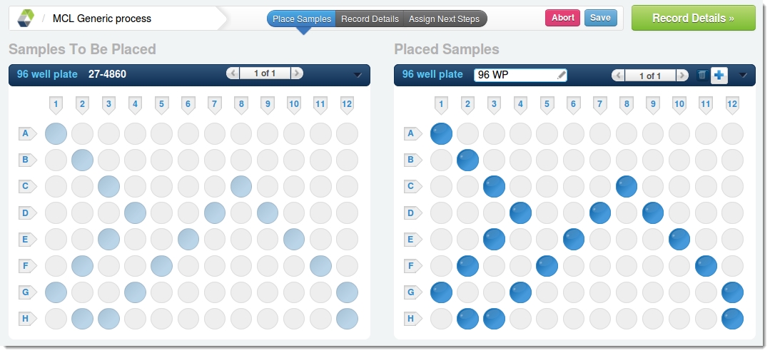 Automatic Placement of Samples Based on Input Plate Map